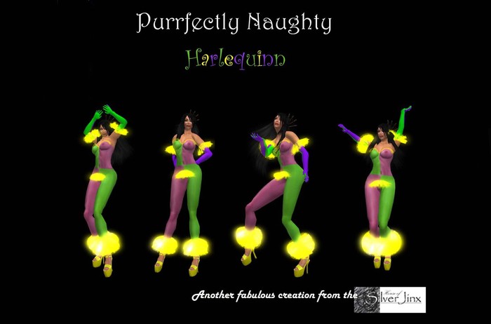 Second Life Marketplace Purrfectly Naughty Harlequinn Dancewear
